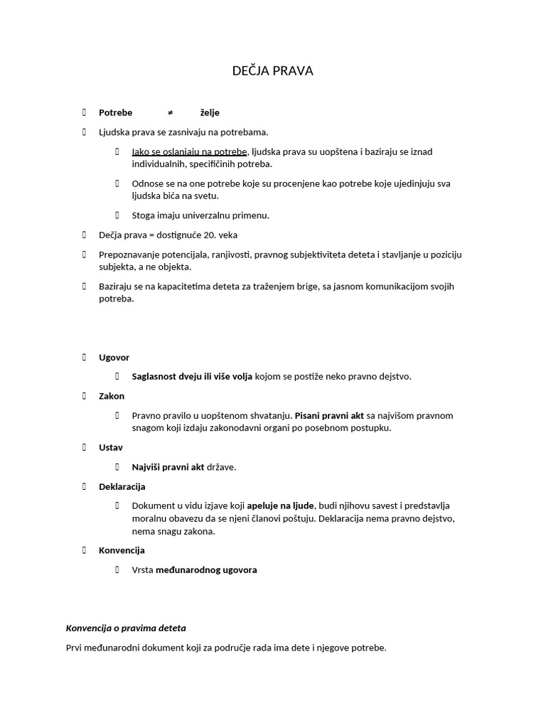 Dečja Prava | PDF