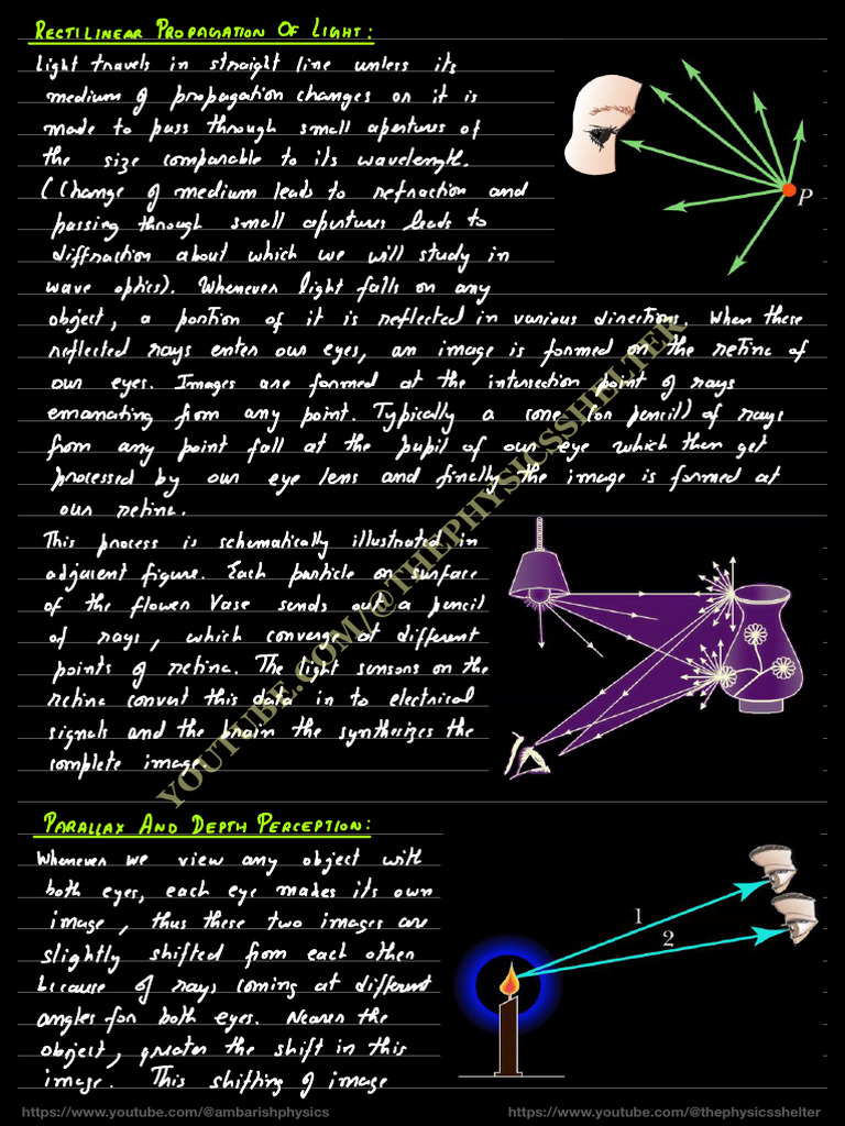 60 REFLECTION OF LIGHT NOTES T25J1-min | PDF | Reflection (Physics) | Eye
