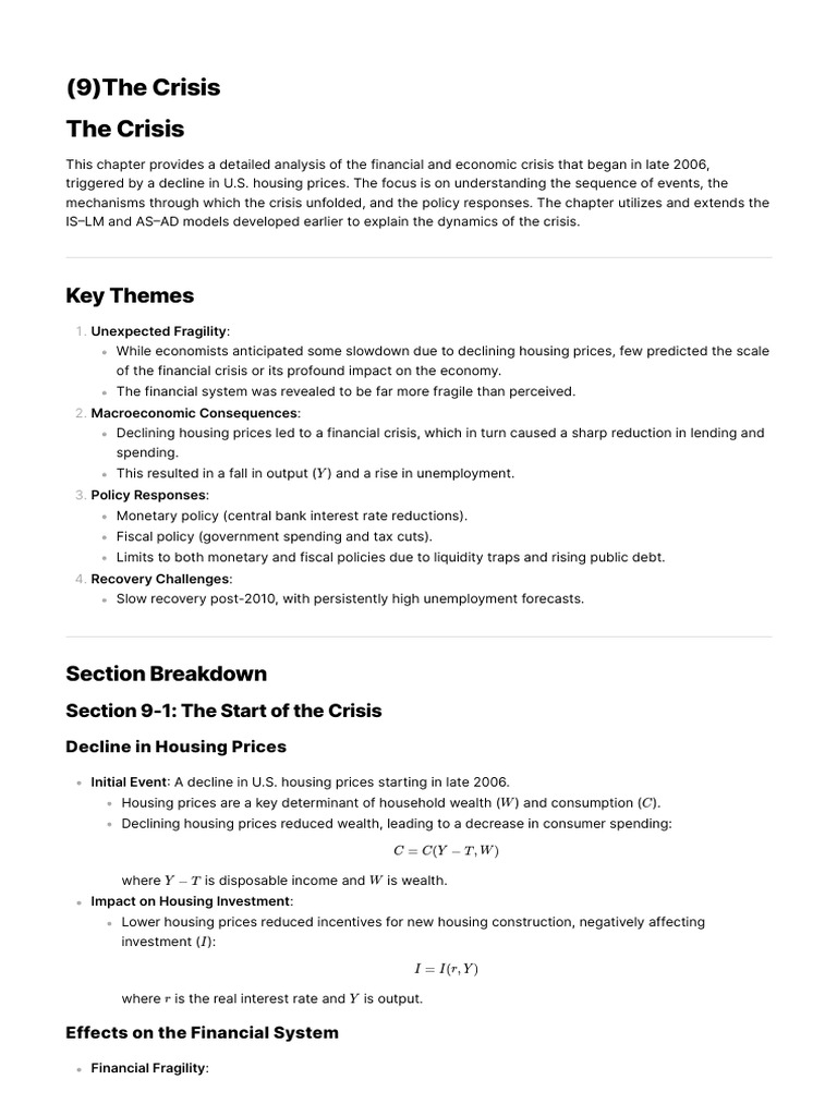 (9)The Crisis notes | PDF | Fiscal Policy | Macroeconomics