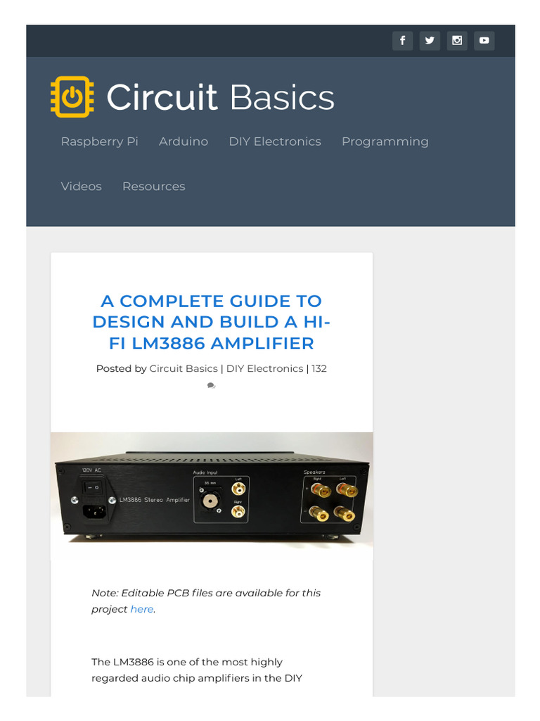 A Complete Guide To Design and Build A Hi-Fi LM388 | PDF | Inductor | Printed Circuit Board