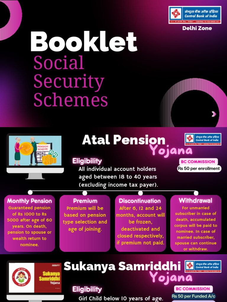 Booklet of Social Security Schemes | PDF | Pension | Taxes