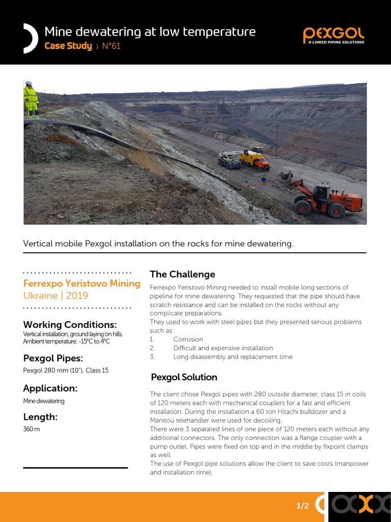 Cs - 61 Mine Dewatering at Low Temperature | PDF | Pipe (Fluid ...