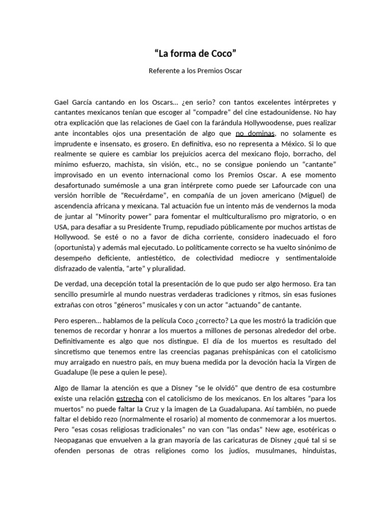 La Forma de Coco | PDF