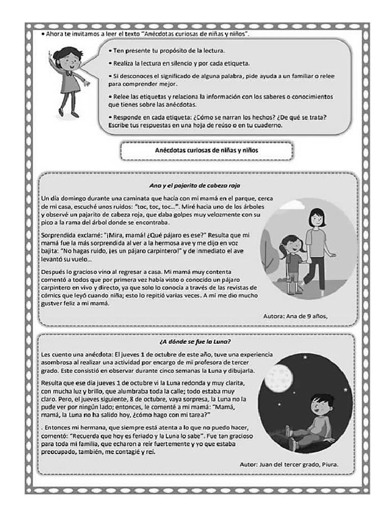 Ficha Sobre Anecdotas 3 | PDF