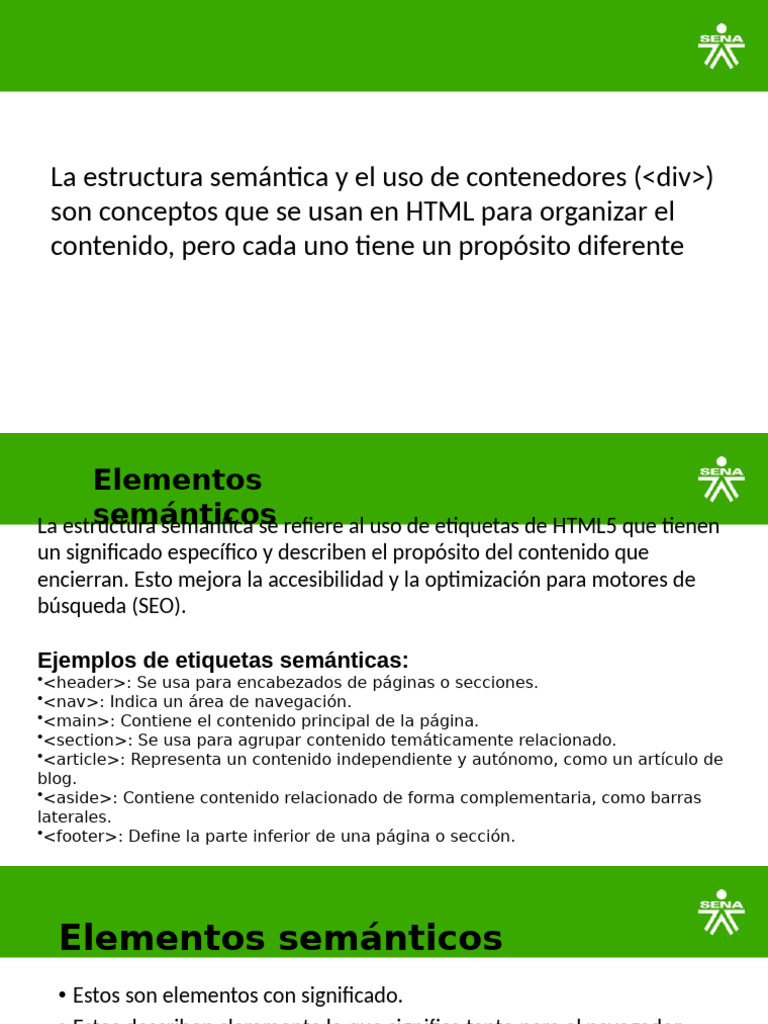 Etiquetas Semanticas y Elementos HTML5 | PDF | HTML | Posicionamiento en buscadores