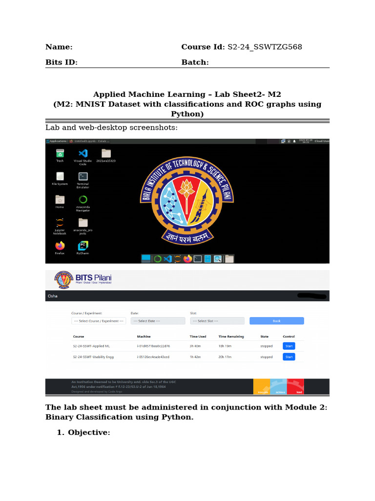 S2 24 WIPRO AML Labcourse2 Kittu | PDF | Receiver Operating Characteristic | Applied Mathematics
