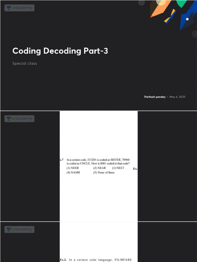 Coding Decoding Part3 No Anno | PDF
