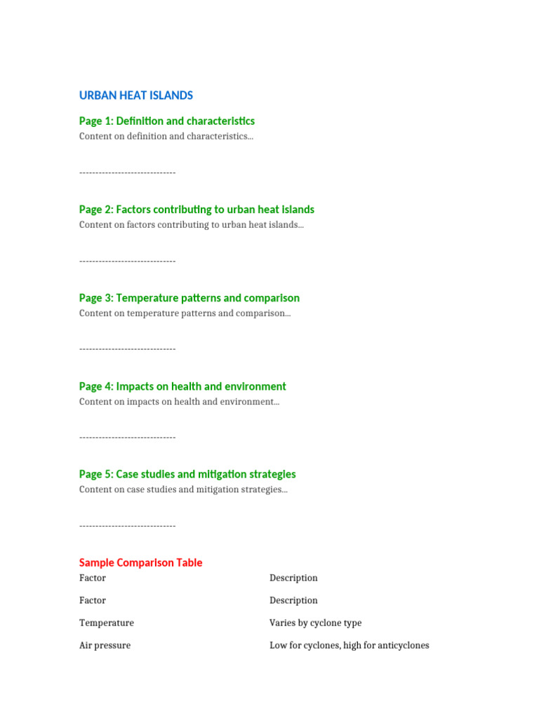 Urban Heat Islands Updated | PDF