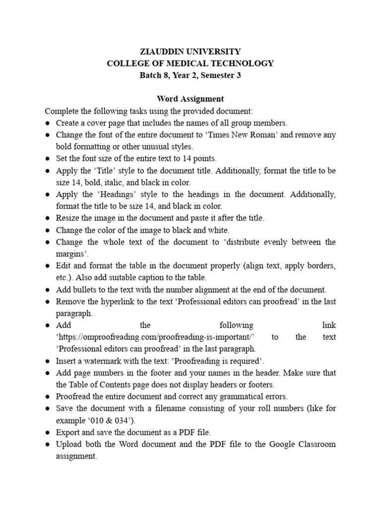 MS Word Assignment.docx | PDF