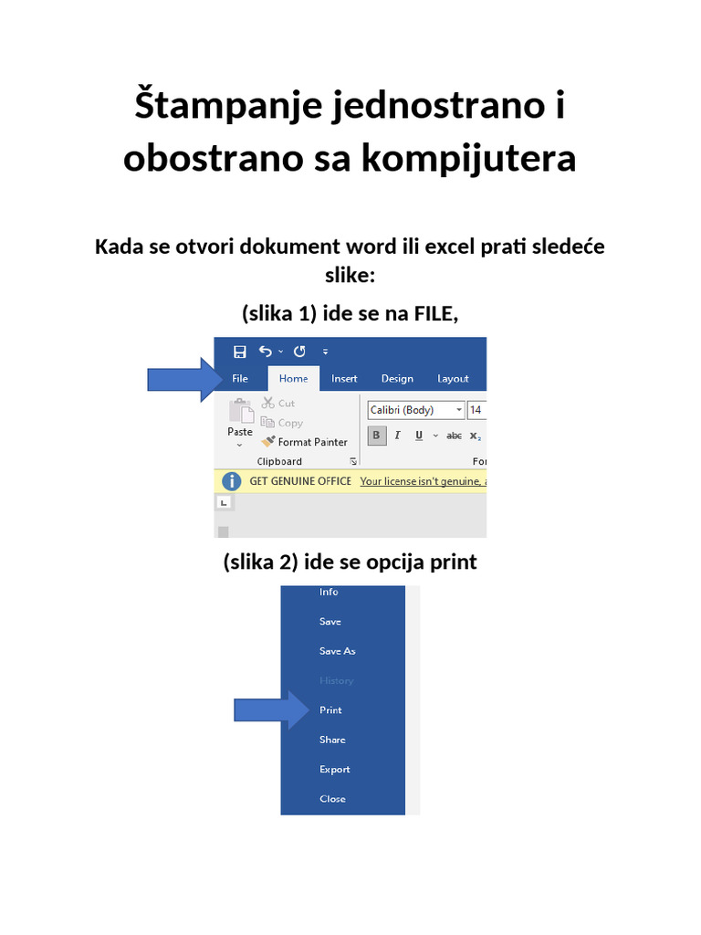 Uputstvo Za Štampanje | PDF