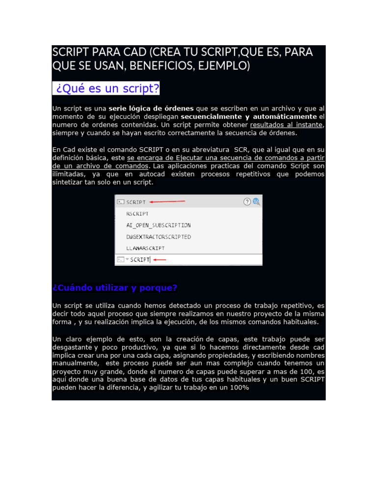 ¿Qué Es Un Script?: Script para Cad (Crea Tu Script, Que Es, para Que ...