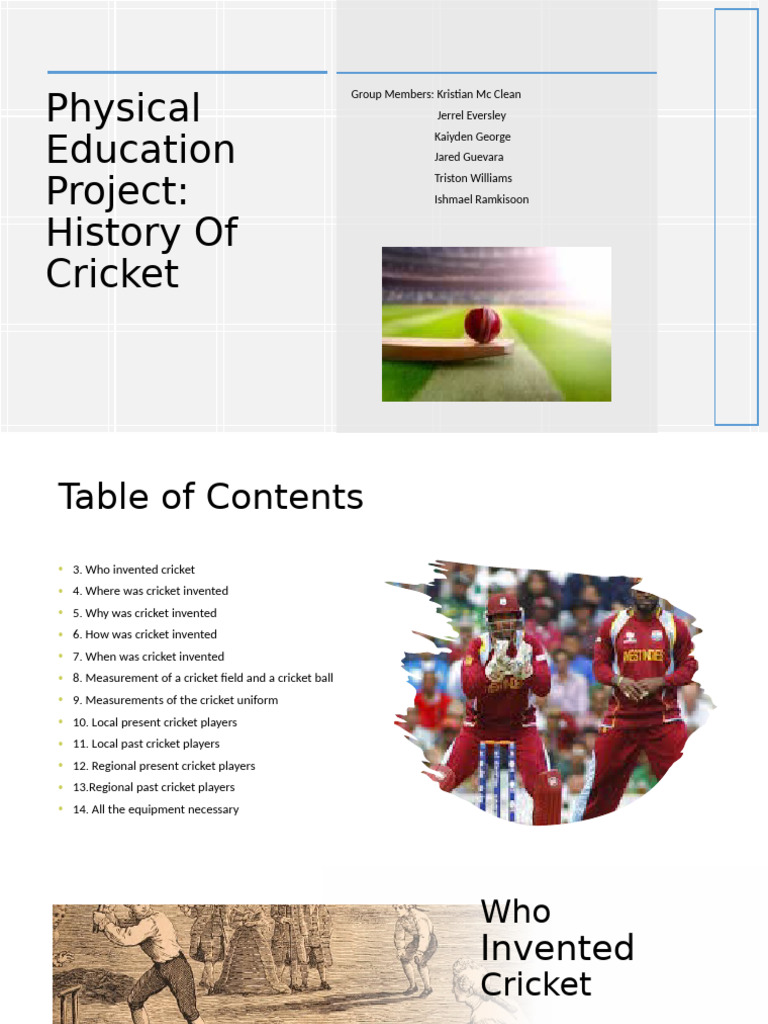 History and Essentials of Cricket | PDF | Cricket | Forms Of Cricket