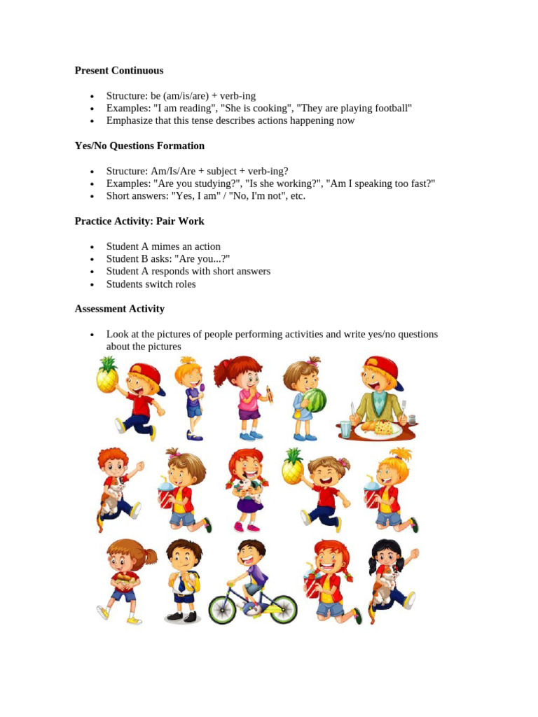 Present Continuous - WH Questions | PDF