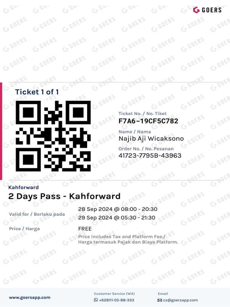 (Event Ticket) 2 Days Pass - Kahforward - Kahforward - 1 41723-7795B ...