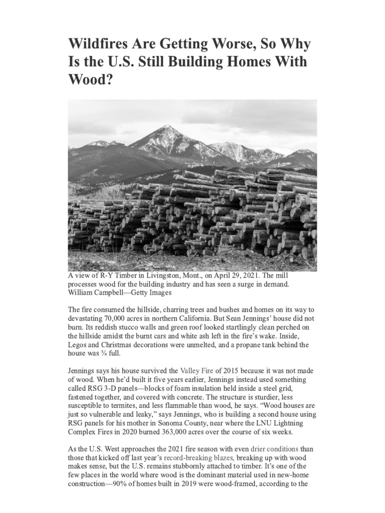 Wildfires Are Getting Worse, So Why Is The U.S | PDF