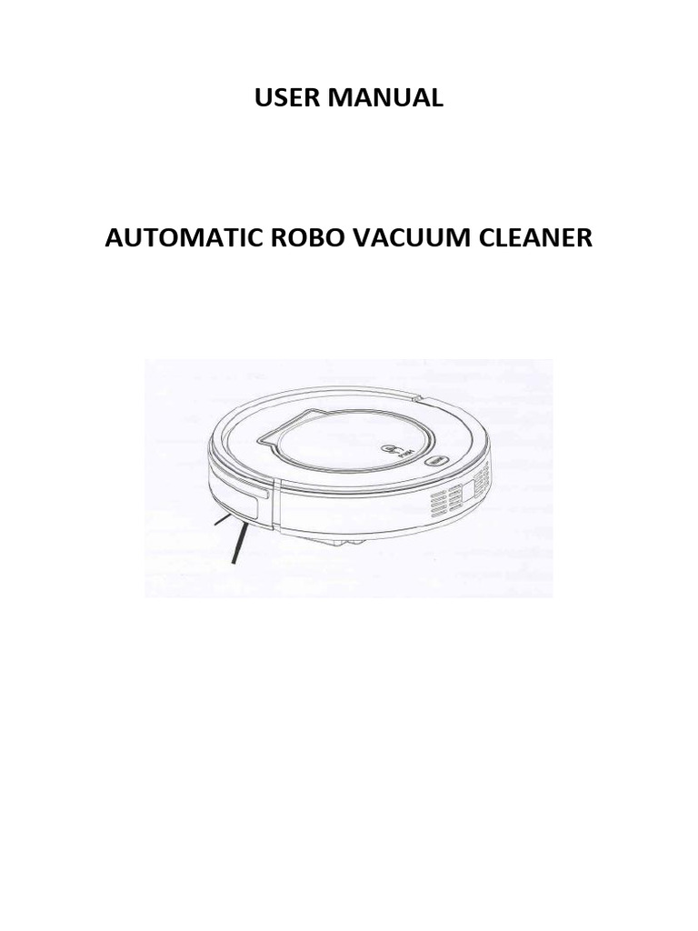 Automatic Robot Vacuum User Manual | PDF | Robot | Robotics