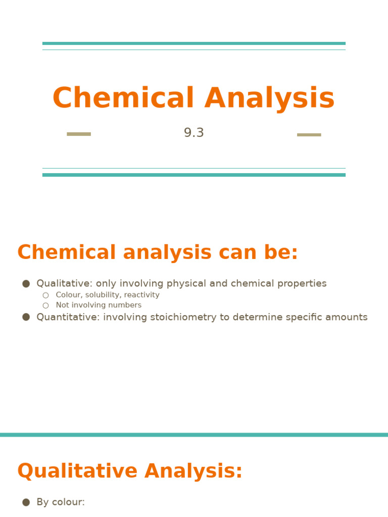 9.3 Chemical Analysis | PDF