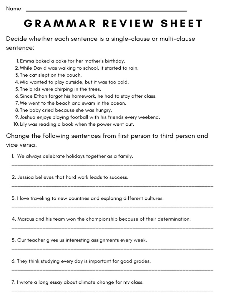 Grammar Review: Sentence Structure Guide | PDF | Chess Theory | Chess
