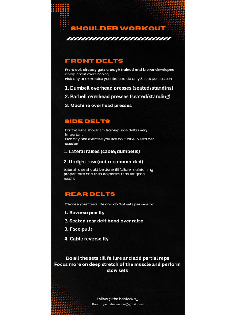 Shoulder Workout by Yash | PDF