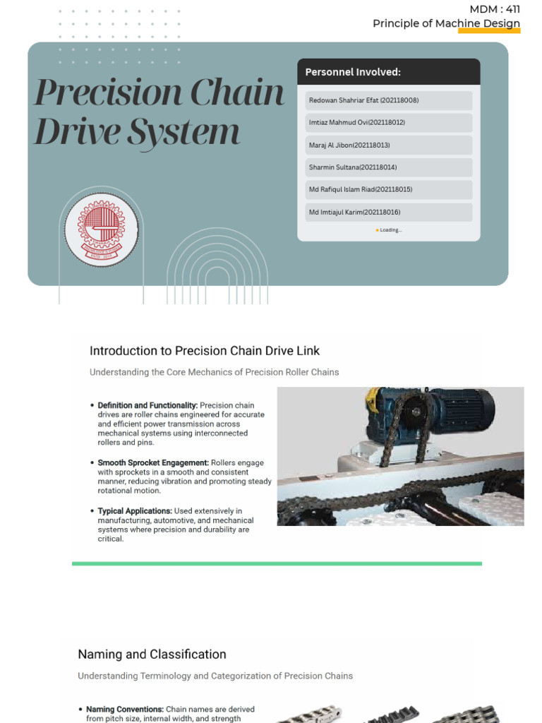 Precious Chain Drive System - 2 | PDF