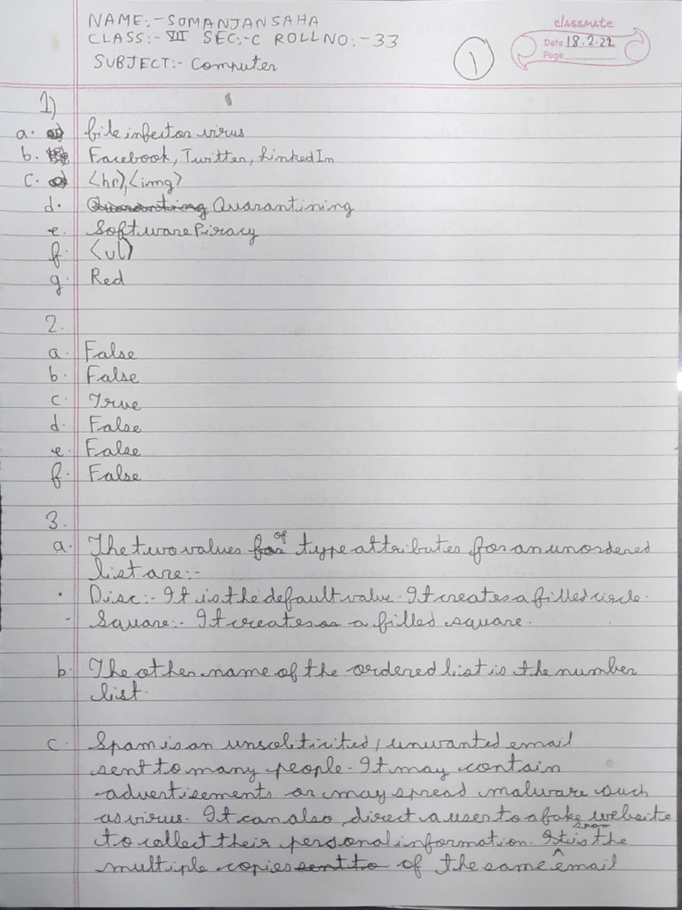 33 Somanjan Saha 7C Computer Theory Block 2 | PDF