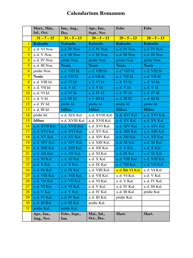 Calendarium Romanum 2 | PDF