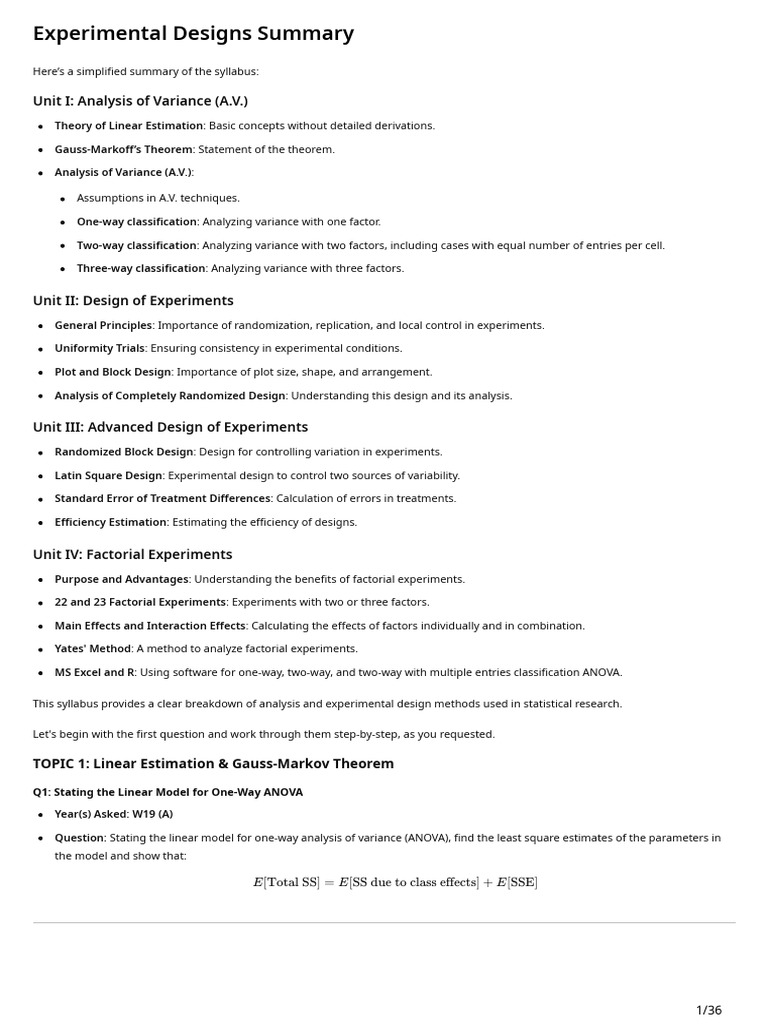 Stat Ii | PDF | Analysis Of Variance | Errors And Residuals