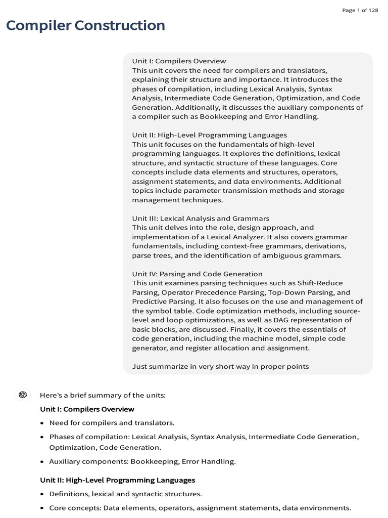 Compiler Construction | PDF | Parsing | Source Code