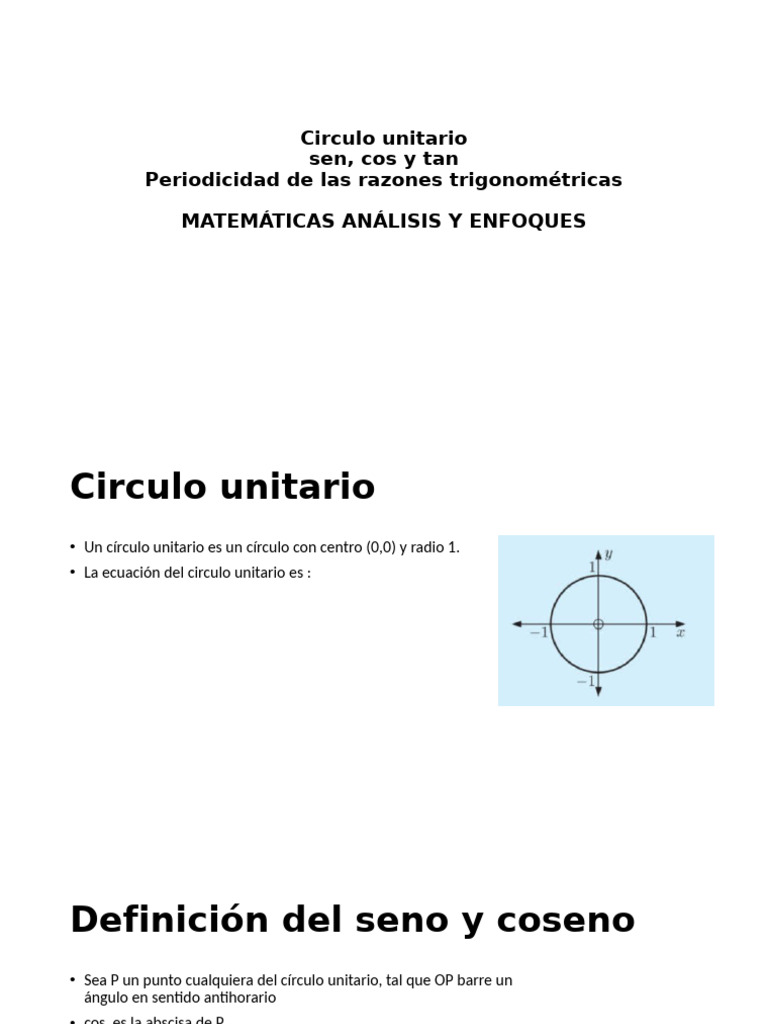 Circulo Unitario | PDF
