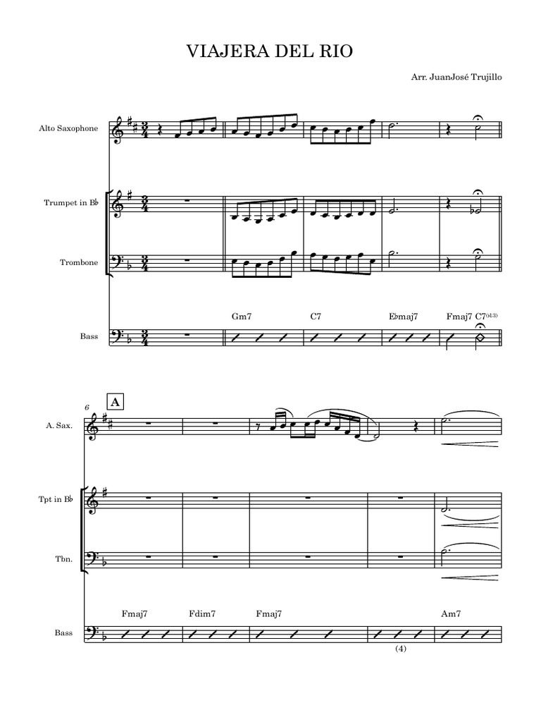 VIAJERA DEL RIO - Partitura Compl | PDF | Musical Compositions ...