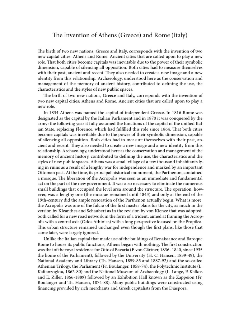 The Invention of Athens and Rome | PDF
