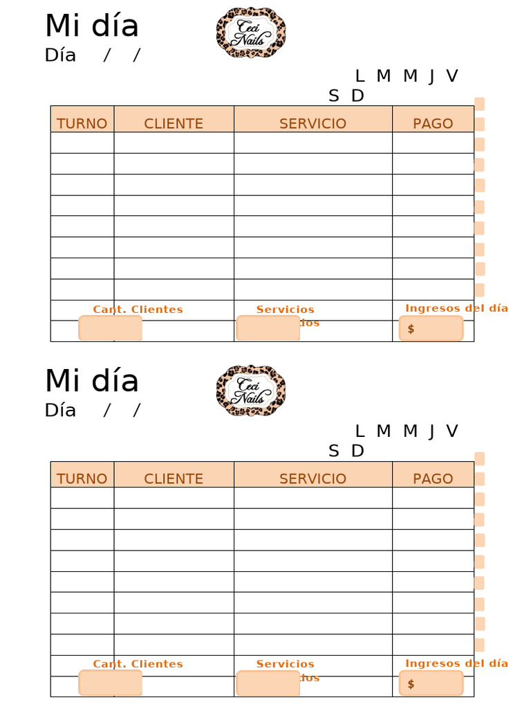 Agenda Ceci Manicura | PDF