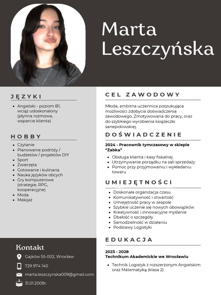 CV - Marta Leszczyńska | PDF