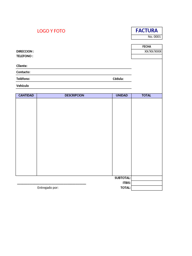 Modelo Factura Excel | PDF