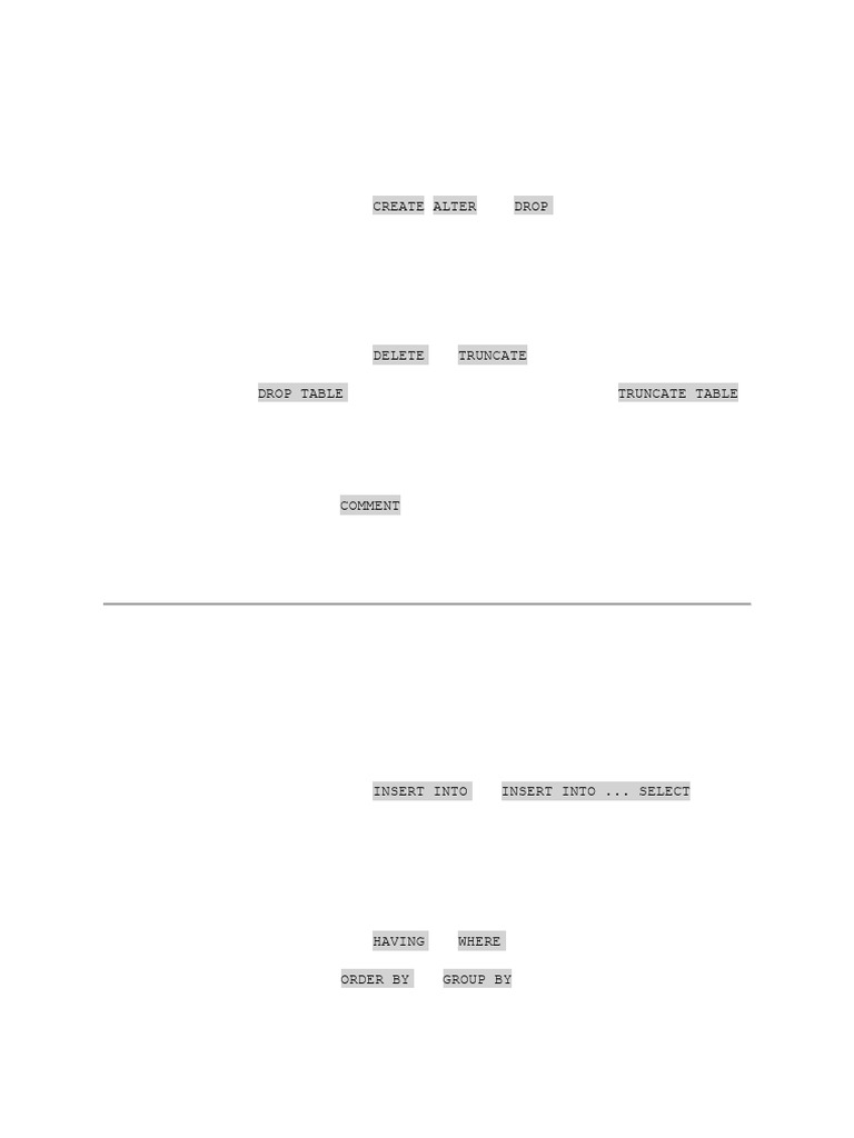 Assignment - (DDL, DML and TCL) | PDF