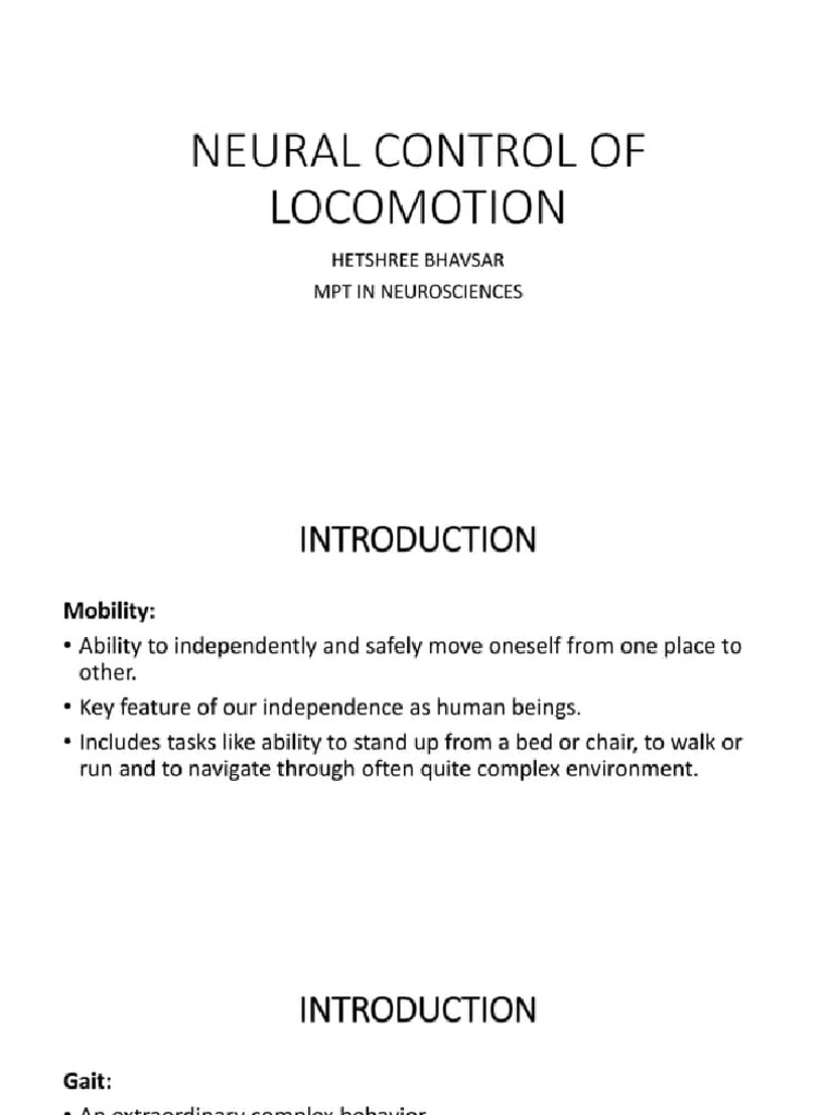 Locomotion | PDF