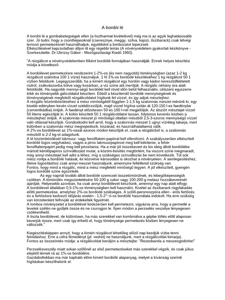 A Bordói Lé | PDF