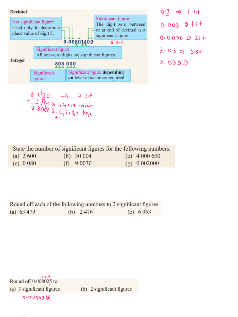 Significant Figures - Standard Form | PDF
