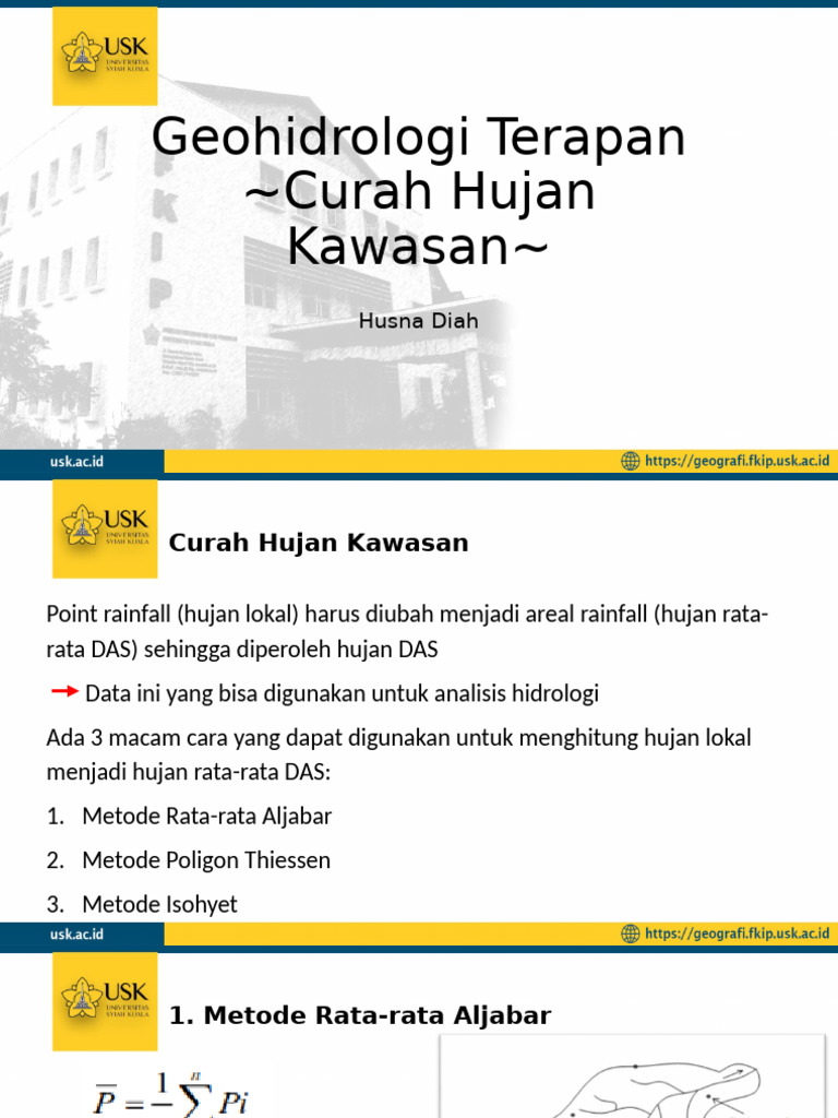 Metode Penghitungan Curah Hujan DAS | PDF