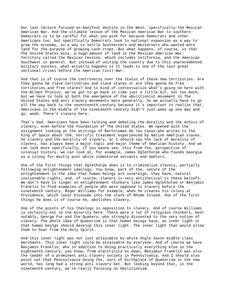 The Abolitionist Movement | PDF | Slavery In The United States ...