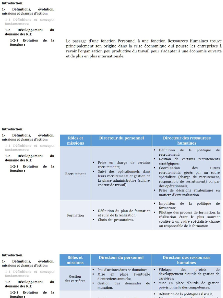 Séance 3 Intro GRH | PDF