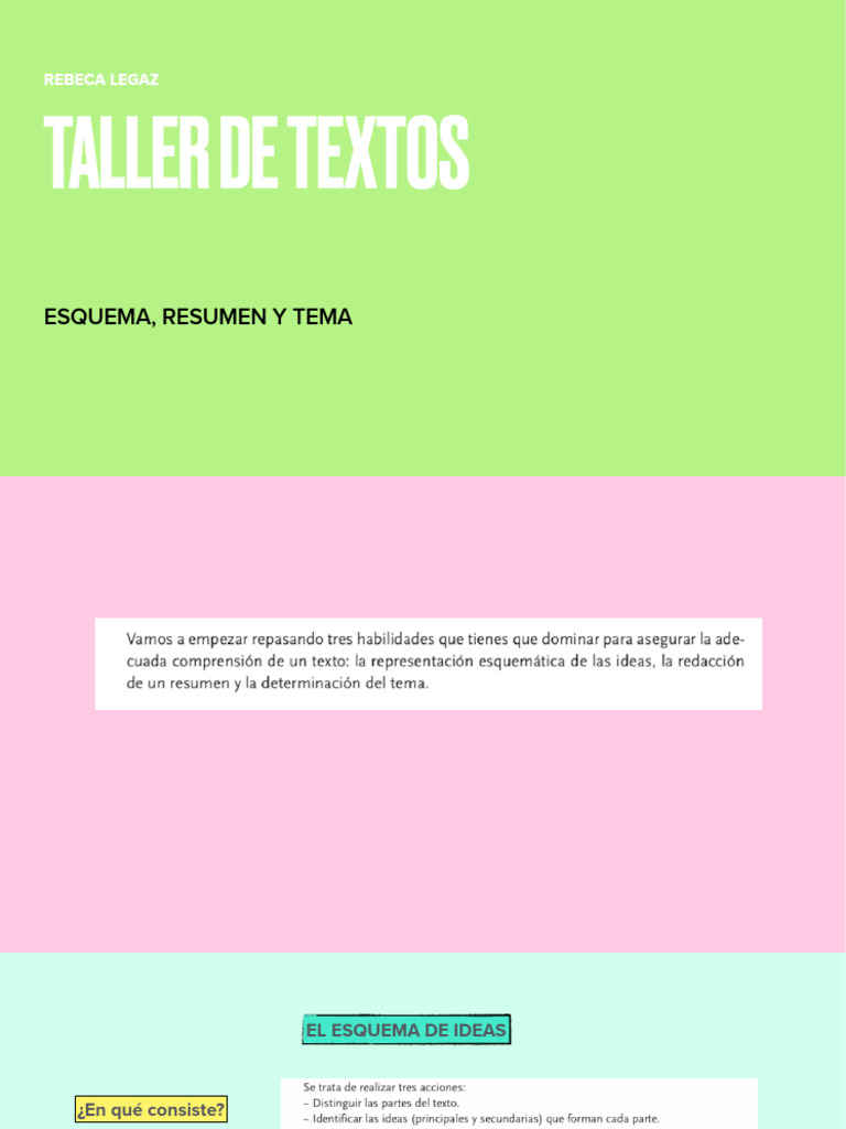 Esquema, Resumen, Tema | PDF