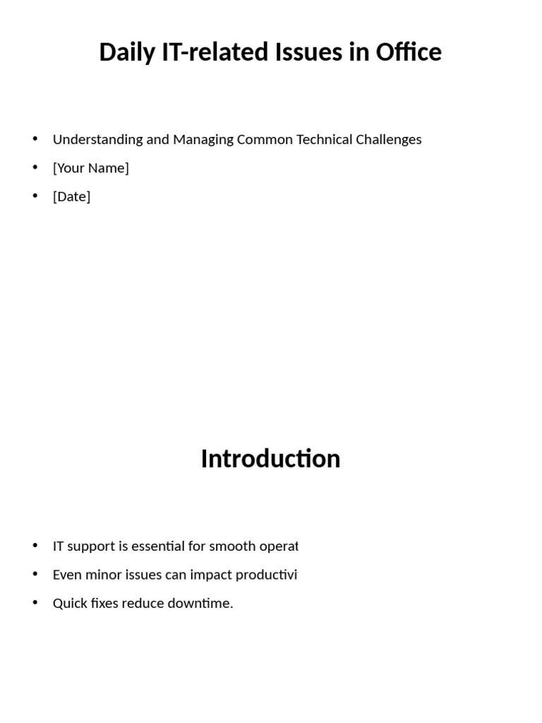 Professional Daily IT Issues BlueWhite | PDF