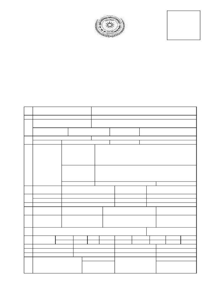 Admission Form 2013-14 - SGBAU | PDF