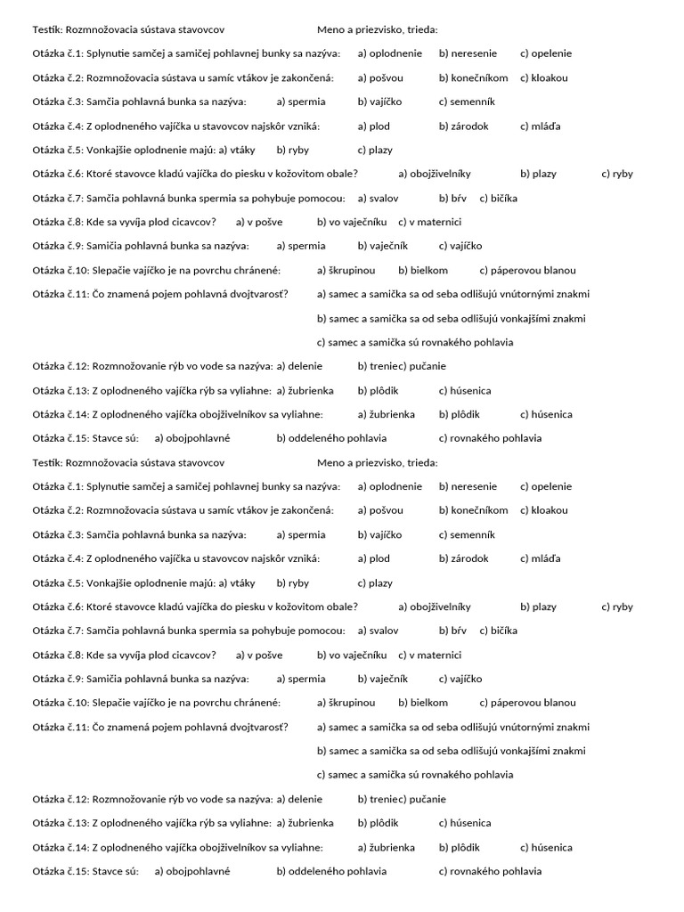 Testík RS | PDF