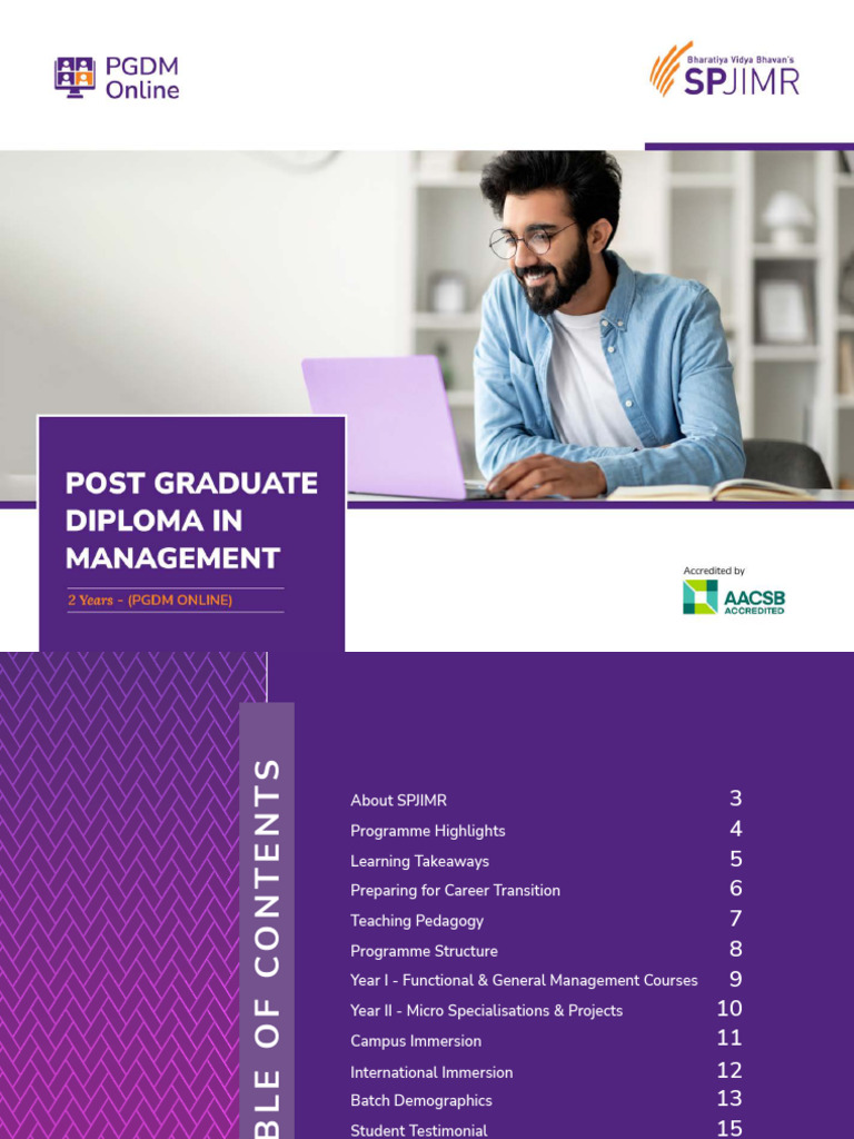 PGDM Online - Programme Brochure - January 2025 Cohort | PDF | Business | Learning