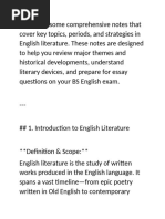 English Literature Notes | PDF