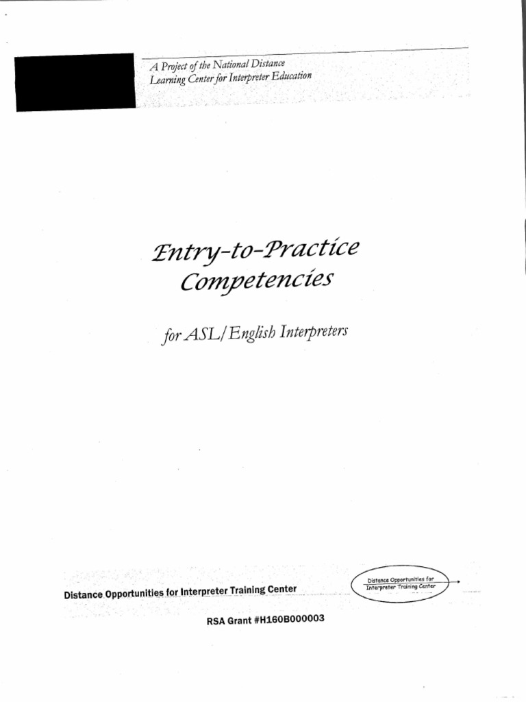 Entry To Practice Competencies | PDF