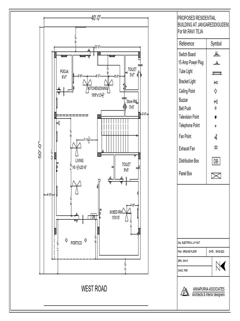 Ground Floor Electrical Lay-Out | PDF