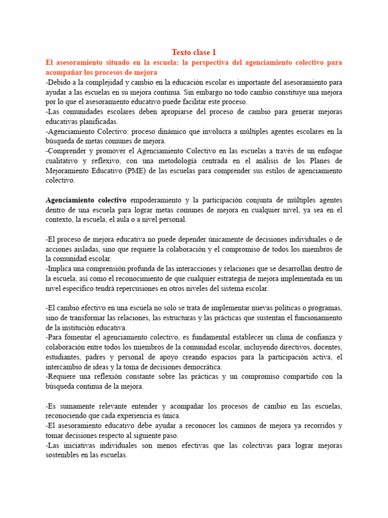 Resumen Textos Educ 1 | PDF | Escuelas | Enseñando